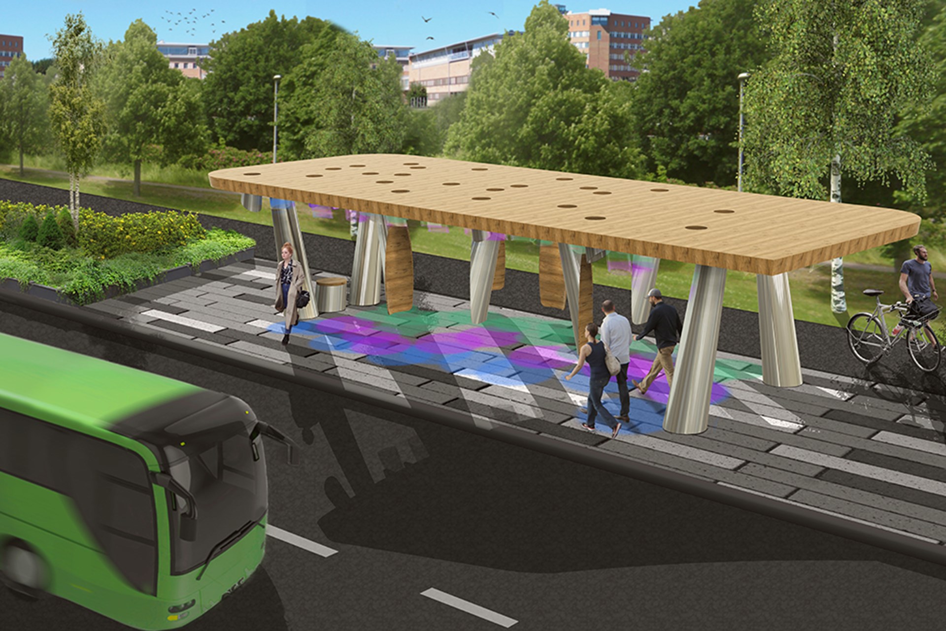North Sweden Cleantech - Umeå gets a climate smart bus stop